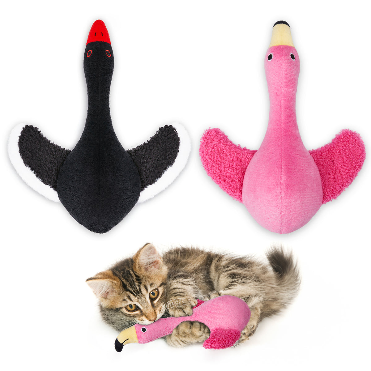 Potaroma Catnip Bird Cat Toys, 2 Pcs Crinkle Sound Toys Soft and Durab