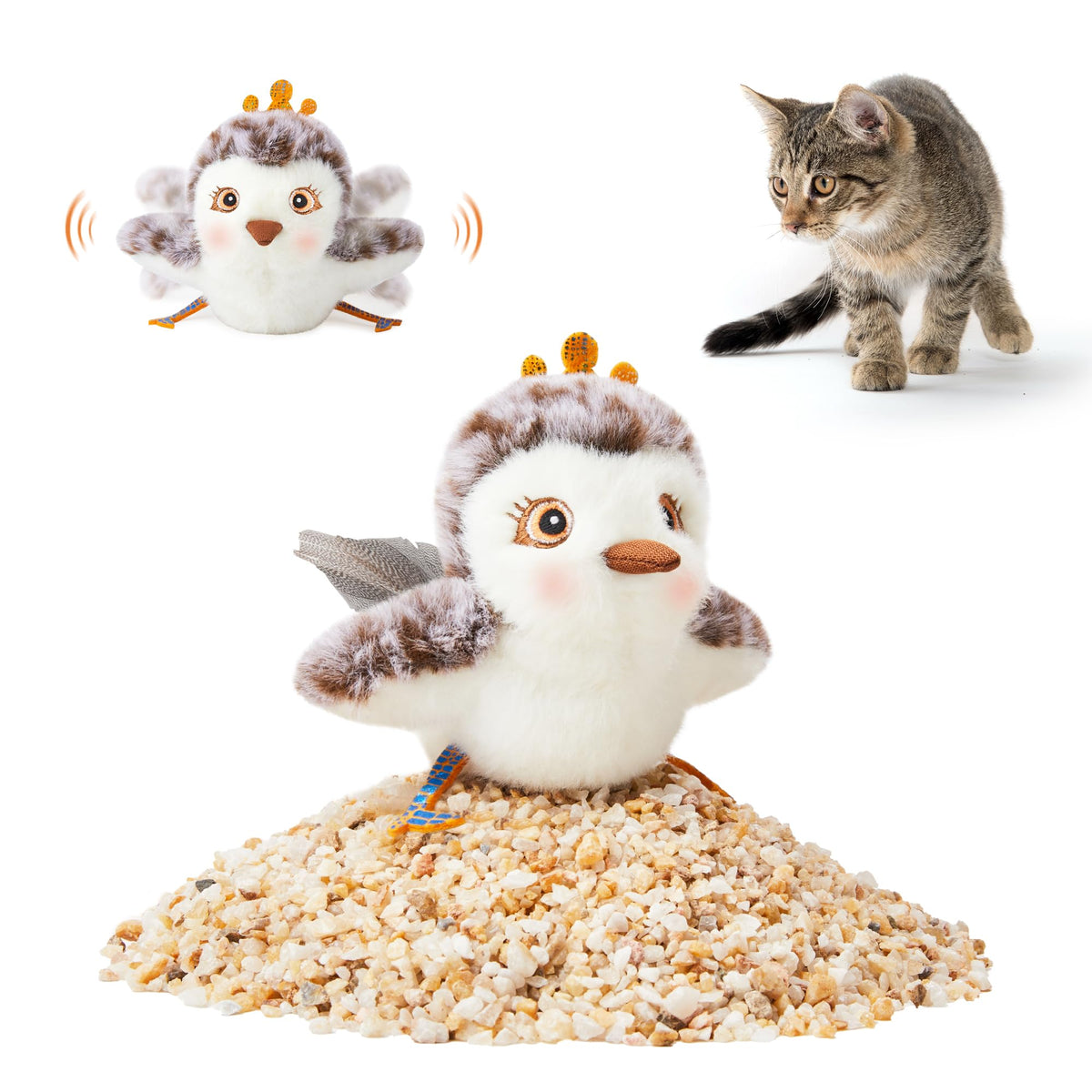 Potaroma Cat Toys Flapping Bird, Princess Sandpiper
