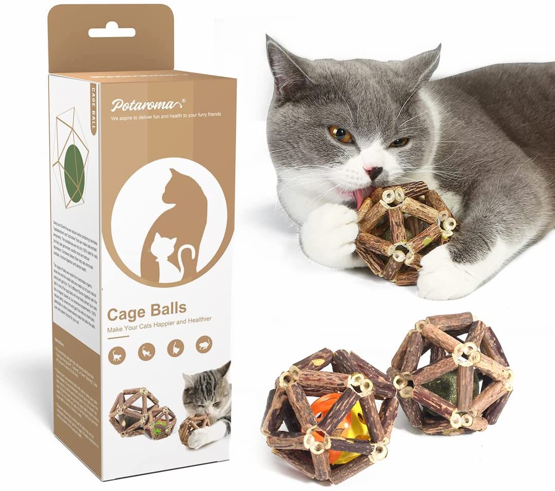 Potaroma 3 Pack Silvervine Stick Cage Balls
